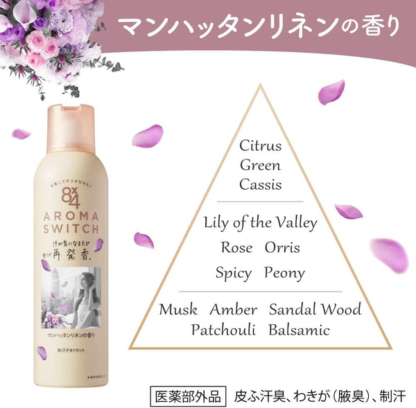 KAO 8x4 Aroma Switch Spray (Manhattan Linen) 花王 8x4 Aroma Switch 止汗除臭喷 ...